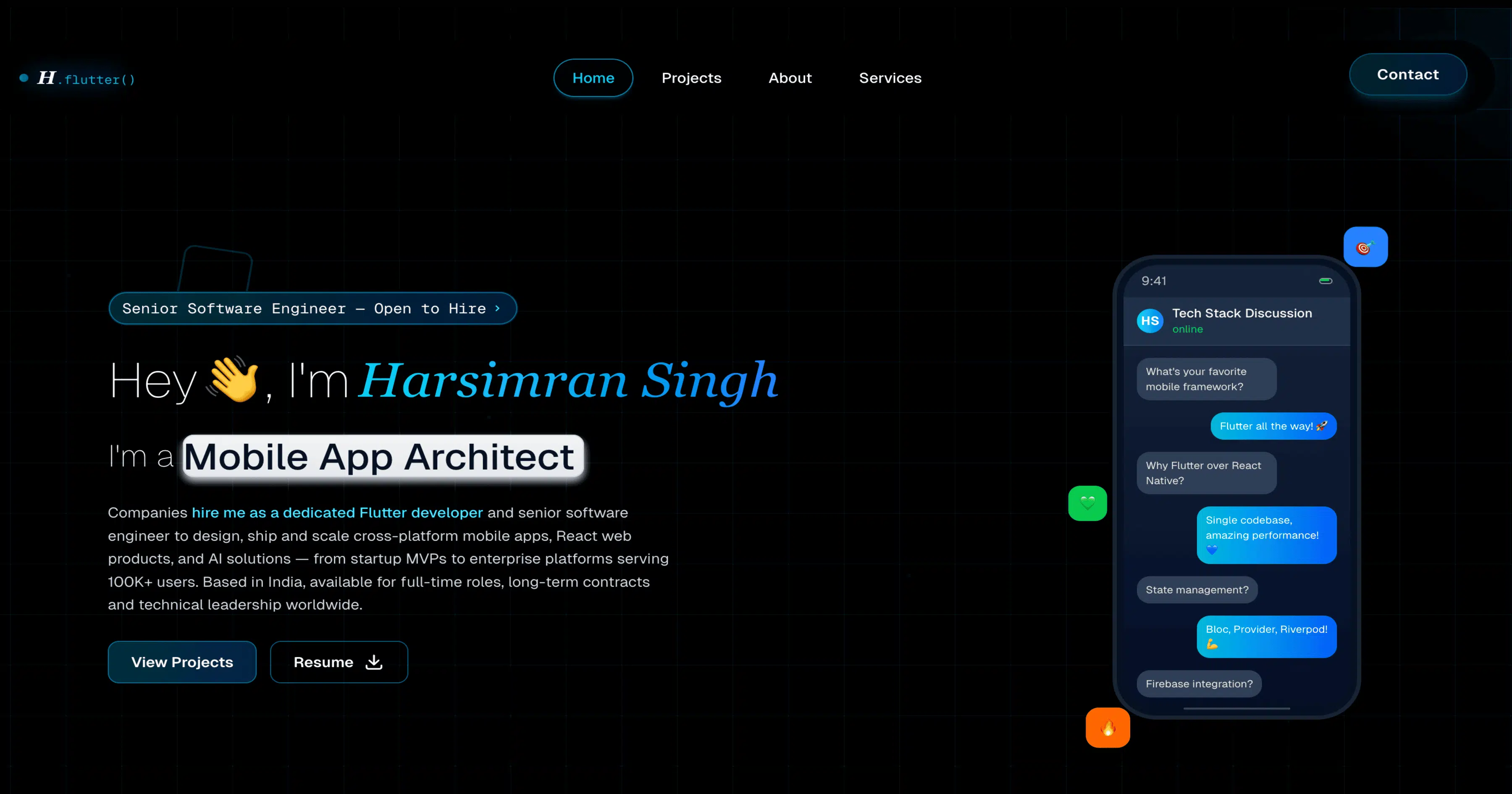 Harsimran Singh - Flutter & Full Stack Developer